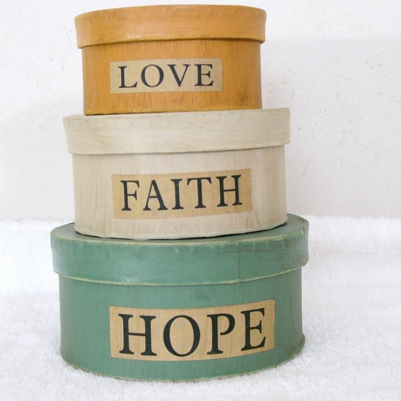 Design | Round Nesting Boxes Love Faith Hope Set Of 3 55 X 55 X 75 ...